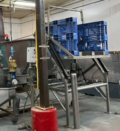 Bin Dumper with Even Flow Hopper | Food Processing Equipment Company LLC